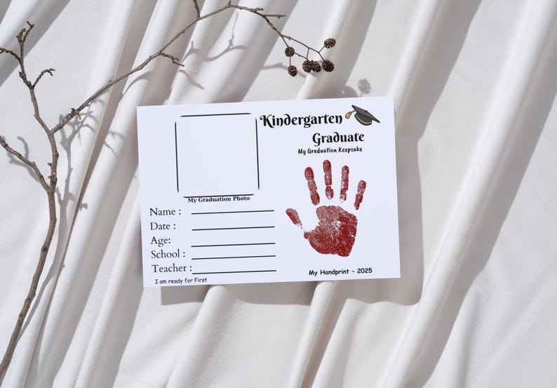 Graduation Keepsake Printable – Handwritten Memory Pages for Preschool ...
