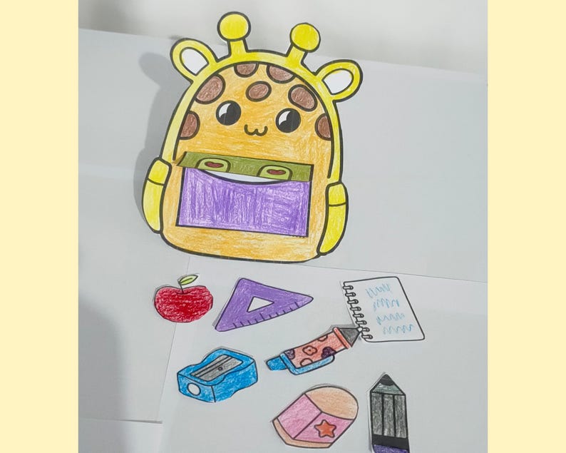 Back to School Craft for Kids – Printable Backpack Activity | Cut and ...