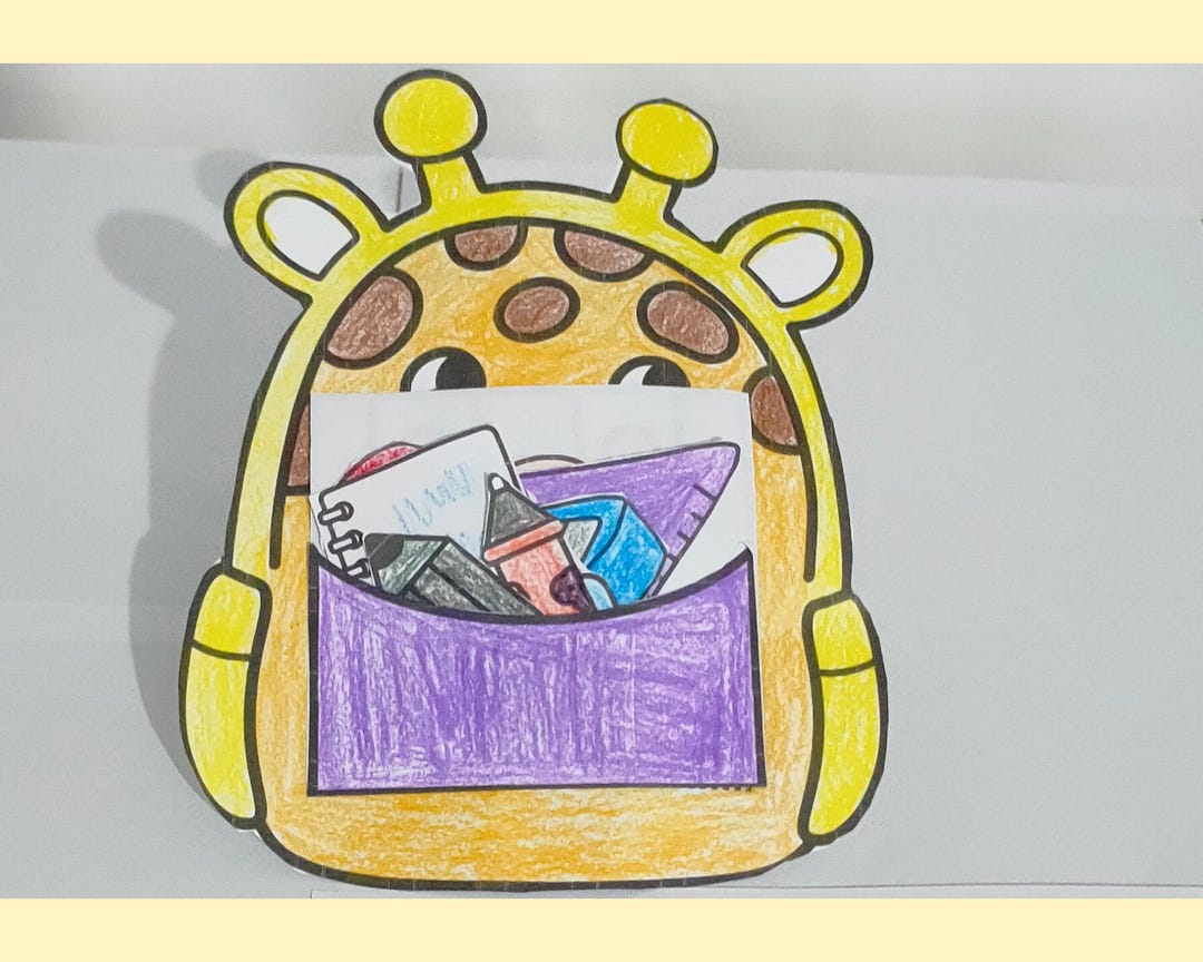 Back to School Craft for Kids – Printable Backpack Activity | Cut and ...