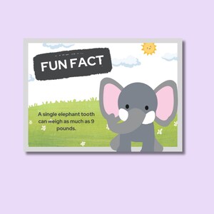 50 Animal Fun Fact Cards for Kids – Printable Lunchbox Notes ...