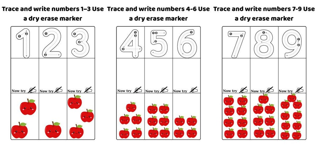 Number Tracing 1–9 PDF | Preschool Printable Worksheets | Learn to ...
