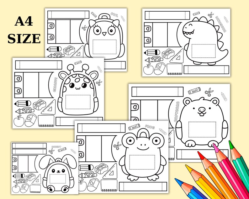 Back to School Craft for Kids – Printable Backpack Activity | Cut and ...