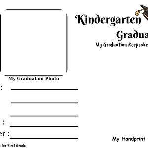 Graduation Keepsake Printable – Handwritten Memory Pages for Preschool ...