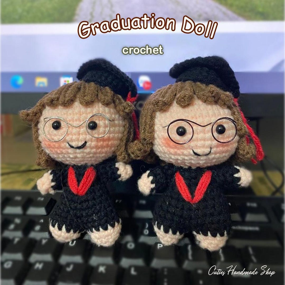 Handcrafted Knitted Graduation Dolls, Crochet Graduation Doll, Gift for ...