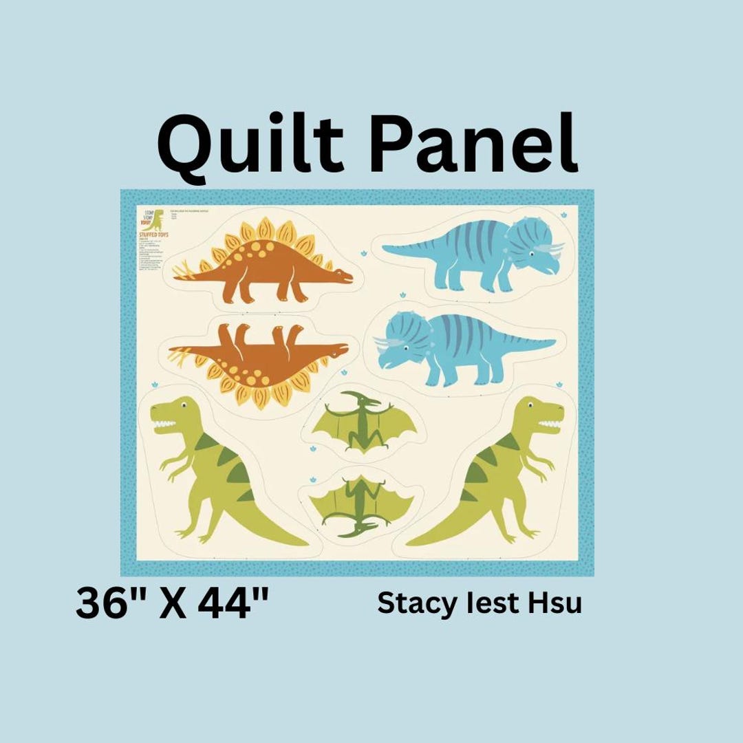 The Stomp Stomp Roar Fabric Panel by Stacy Iest Hsu for Moda Fabrics is ...