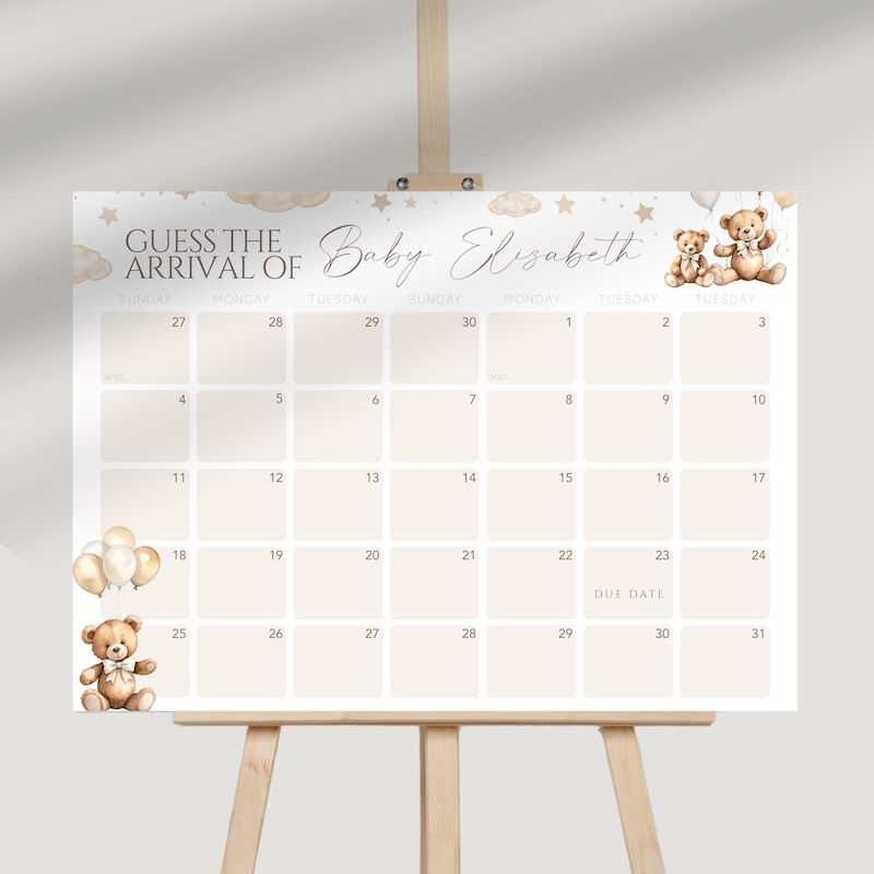 Bear Calendar - Etsy