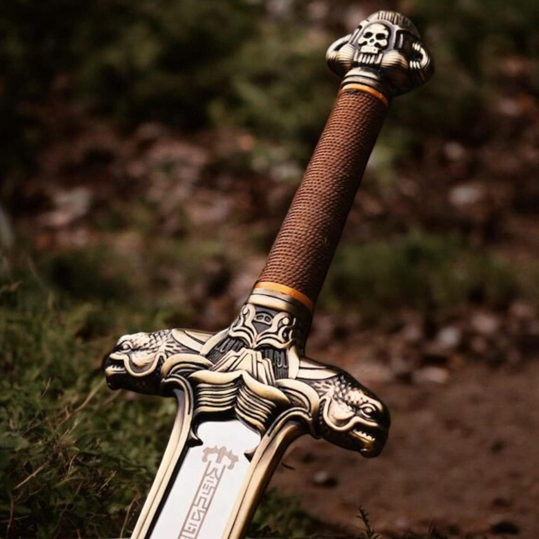 Hand Forged Conan the Barbarian Sword Engraved Steel Sword With Sheath ...