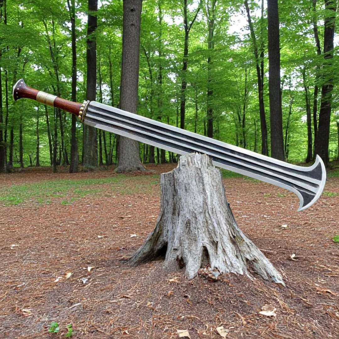 Hand-forged African Konda Sword – 5160 Carbon Steel, Rosewood Handle - Etsy