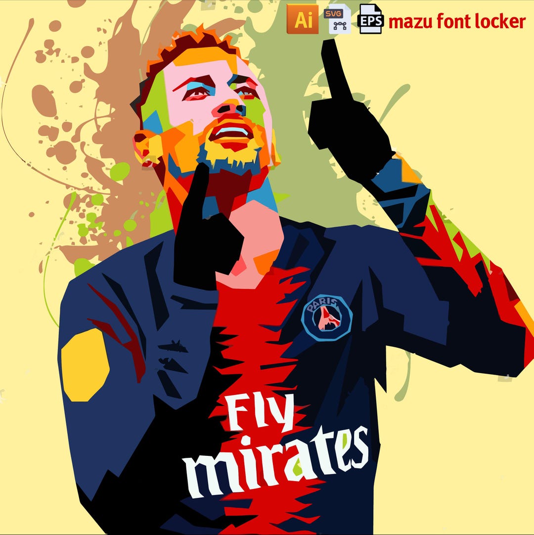 Neymar Jr PSG Football Legend Vector Design (digital Download) - Etsy