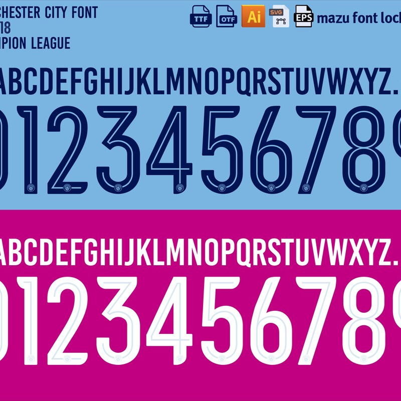Premier League Font - Etsy