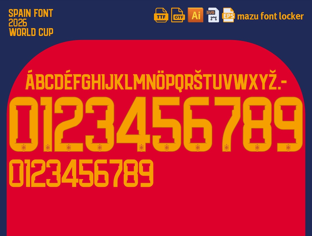 Spain FIFA World Cup 2026 Font, Vector Design (digital Download) - Etsy