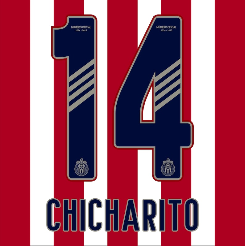 Chivas Guadalajara 2024-2025 Font Vector (digital Download) - Etsy