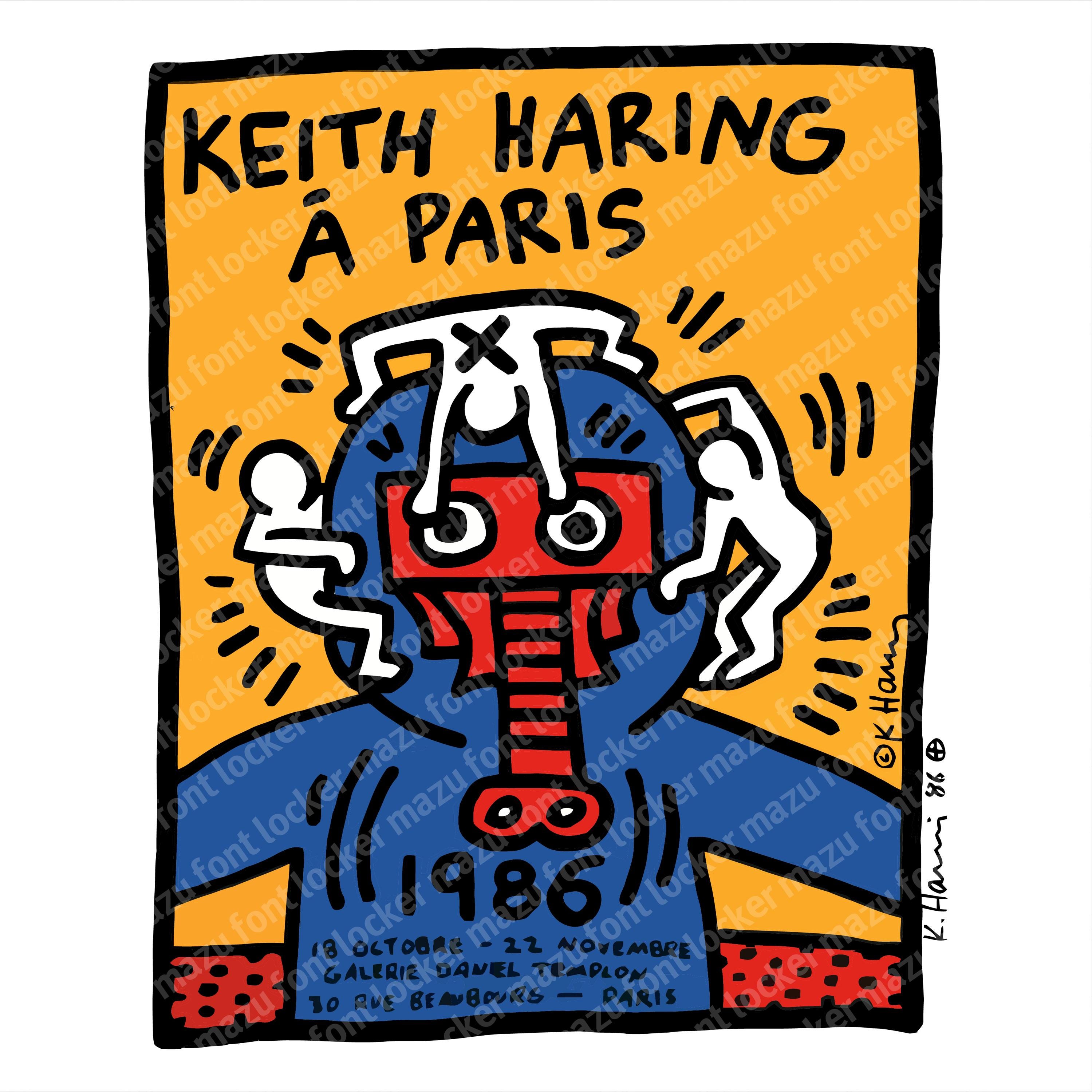 T Shirt Vector Keith Haring Vintage Design Pack 1 Digital Download AI ...