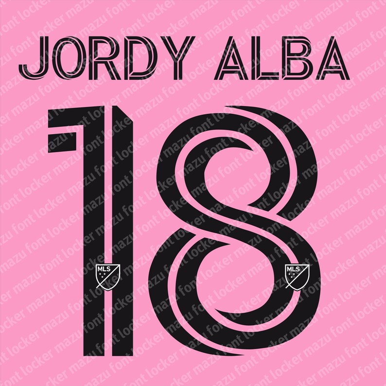Inter Miami 2025-26 Font Vector, Jersey Numbers (digital Download) - Etsy