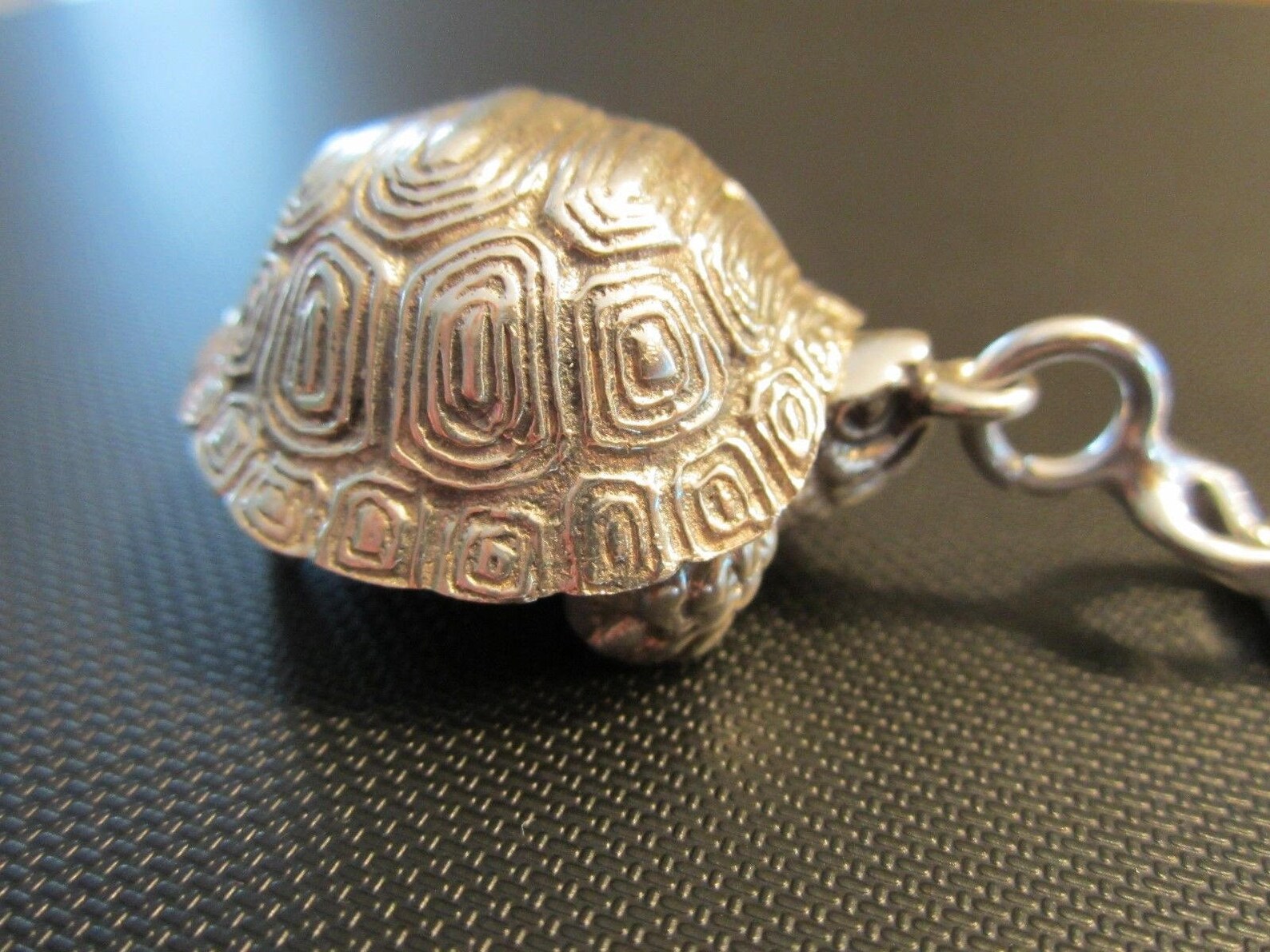 Turtle Key Chain Secret COMPARTMENT CLIP Stash Box in Sterling Silver ...