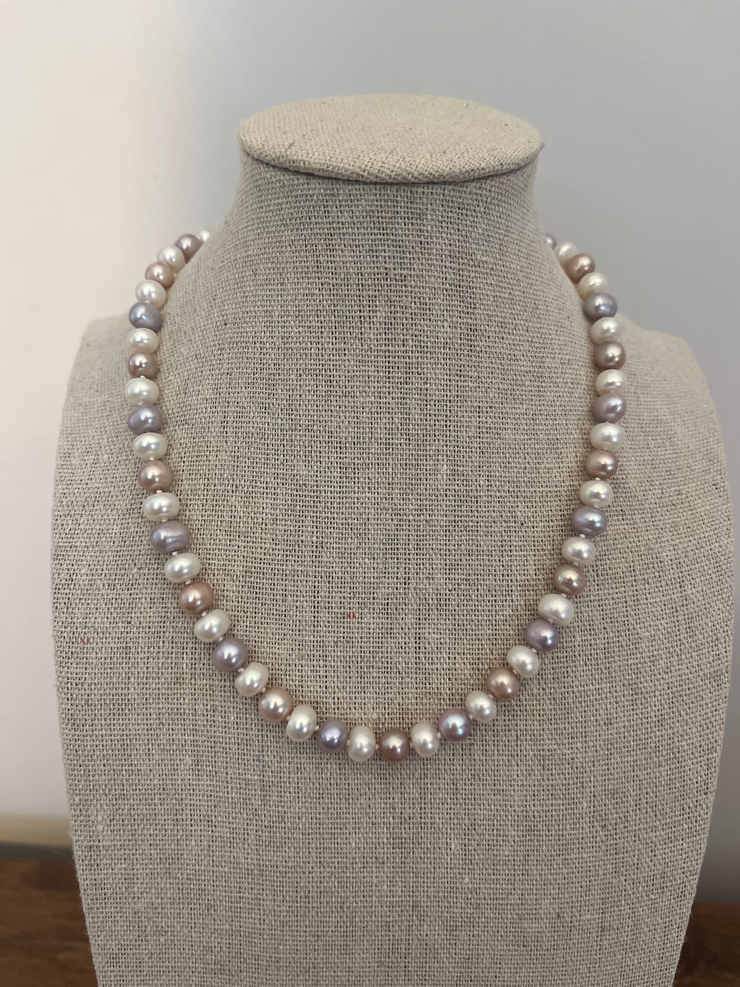 Genuine Pearl Necklace /freshwater Pearl Necklace/| Handmade Beaded ...