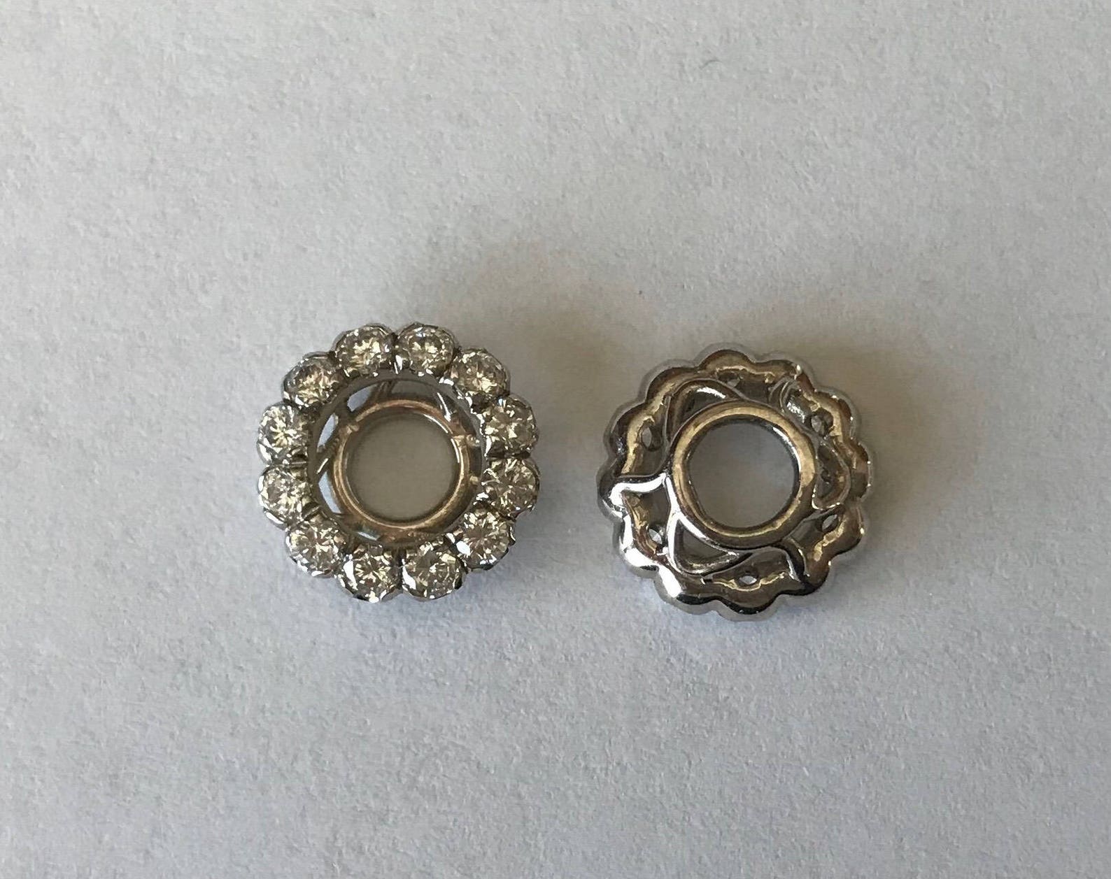 Diamond Jackets for Studs in 14k Solid Gold - Etsy
