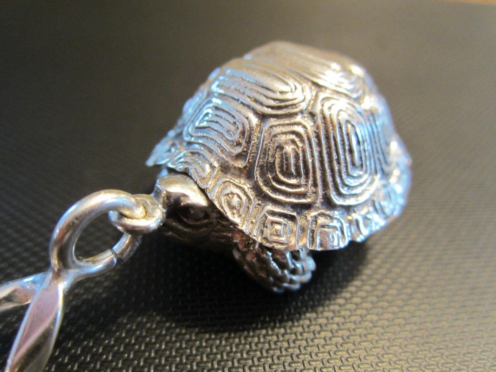 Turtle Key Chain Secret COMPARTMENT CLIP Stash Box in Sterling Silver ...