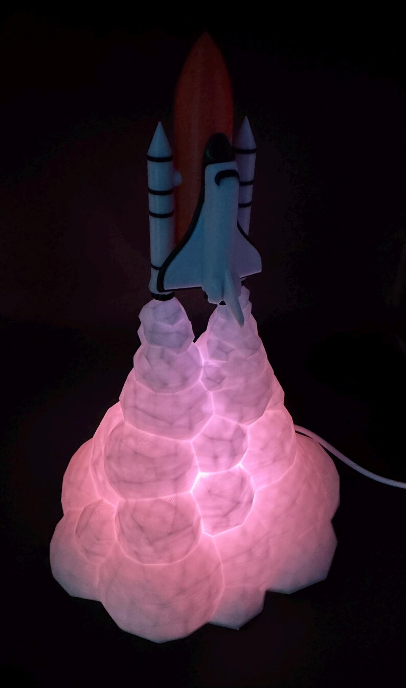 3D Printed Space Shuttle Multi Colored Night Light - Etsy