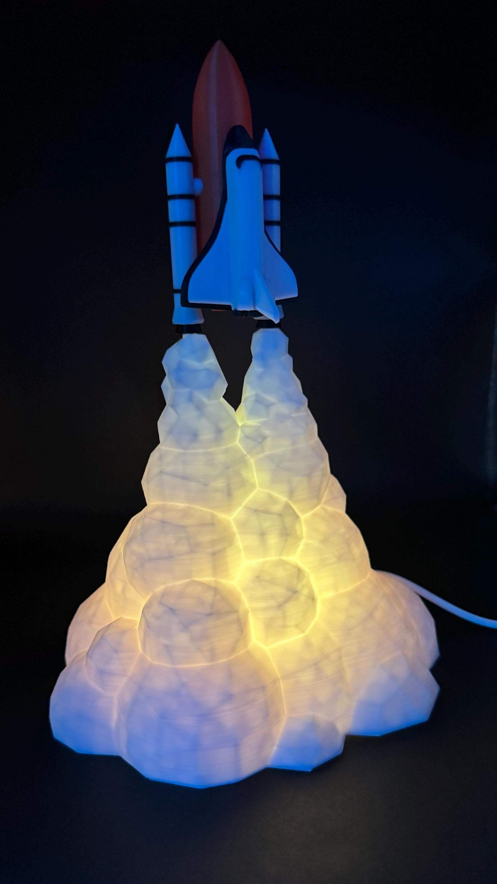 3D Printed Space Shuttle Multi Colored Night Light - Etsy