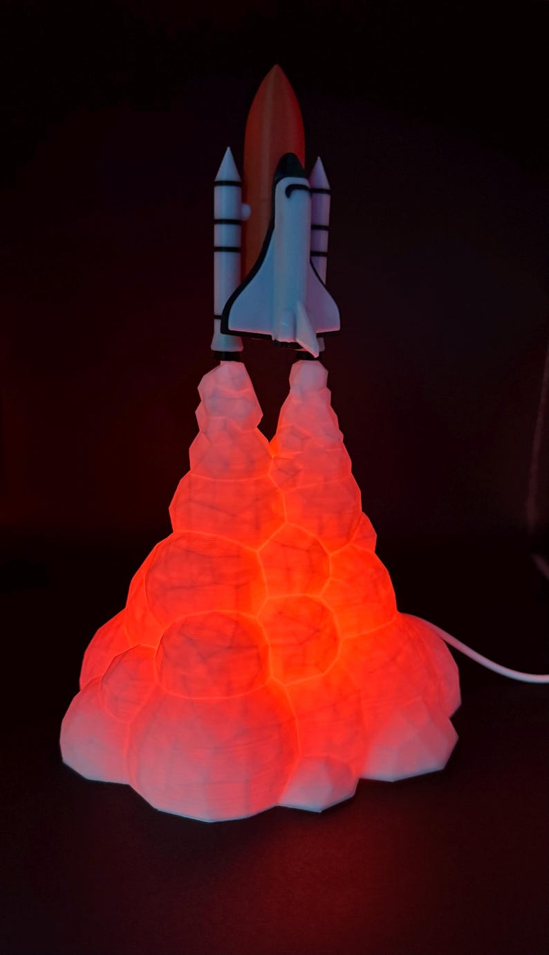 3D Printed Space Shuttle Multi Colored Night Light - Etsy