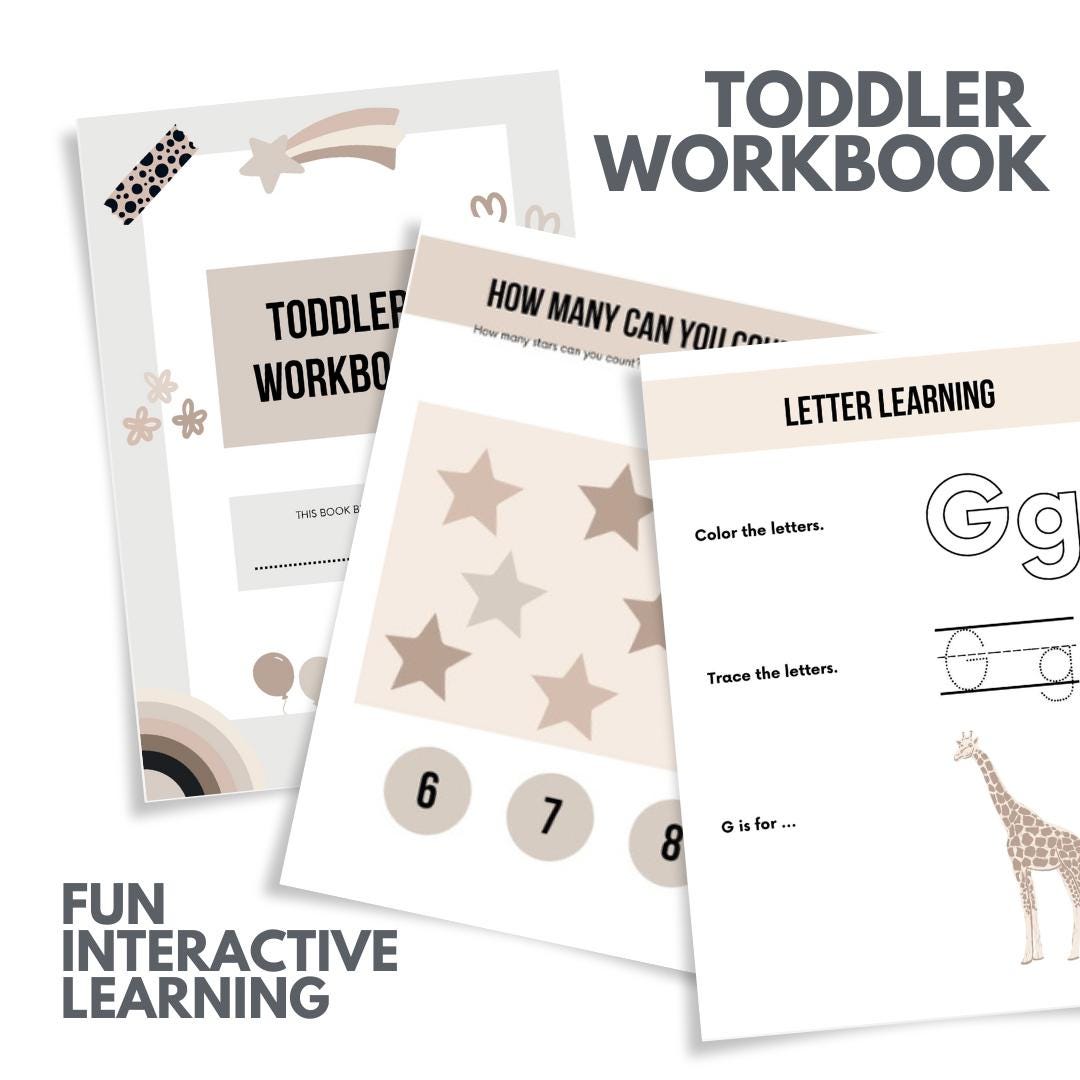 Interactive Toddler Workbook - Fun & Educational Activities for Early ...