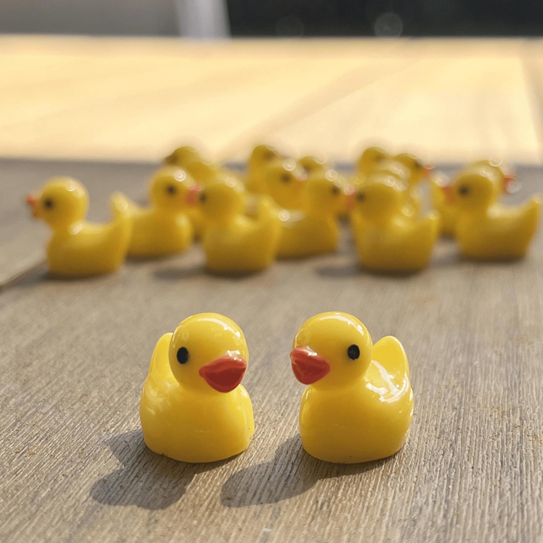 Easter Mini Plastic Ducks, Mini Rubber Ducks, Yellow Duck, Miniature ...