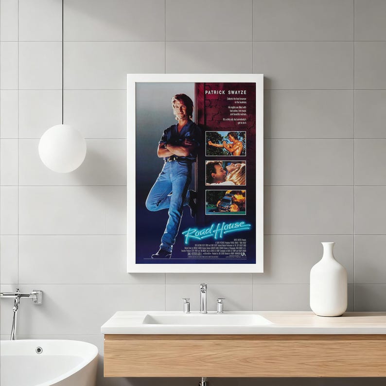 Road House, Patrick Swayze Movie Poster, HD Canvas Art Print, Vintage ...