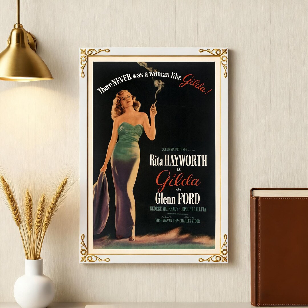 Rita Hayworth 'gilda' Movie Poster: Vintage HD Canvas Art Print - Etsy