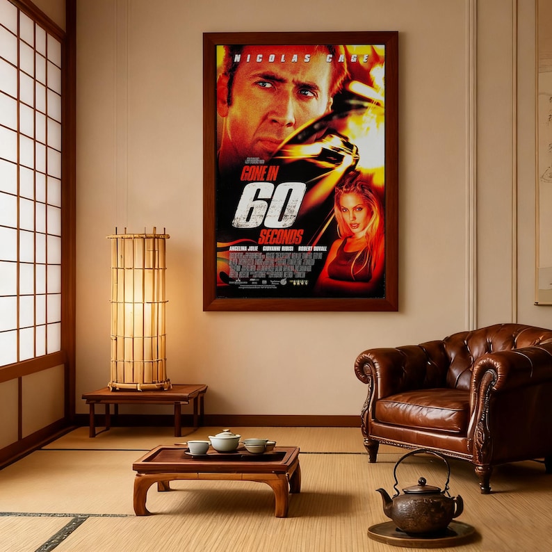 Gone in 60 Seconds Movie Poster, HD Canvas Art Print, Unframed - Etsy ...