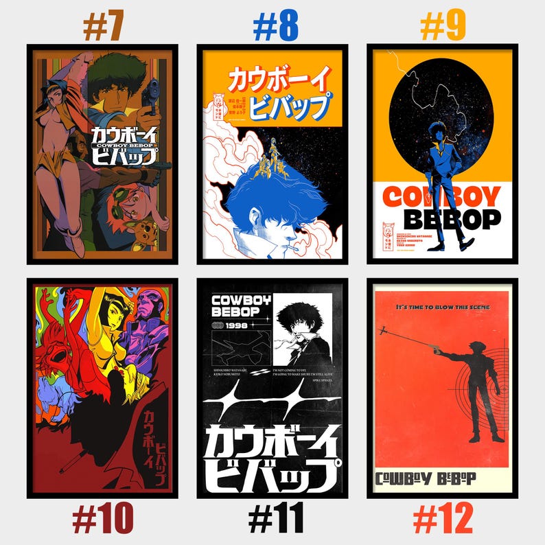Cowboy Bebop Anime Poster, Waterproof Canvas Print, Unframed - Etsy