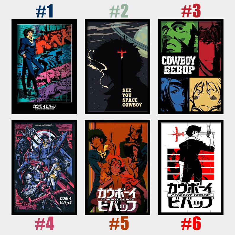 Cowboy Bebop Anime Poster, Waterproof Canvas Print, Unframed - Etsy
