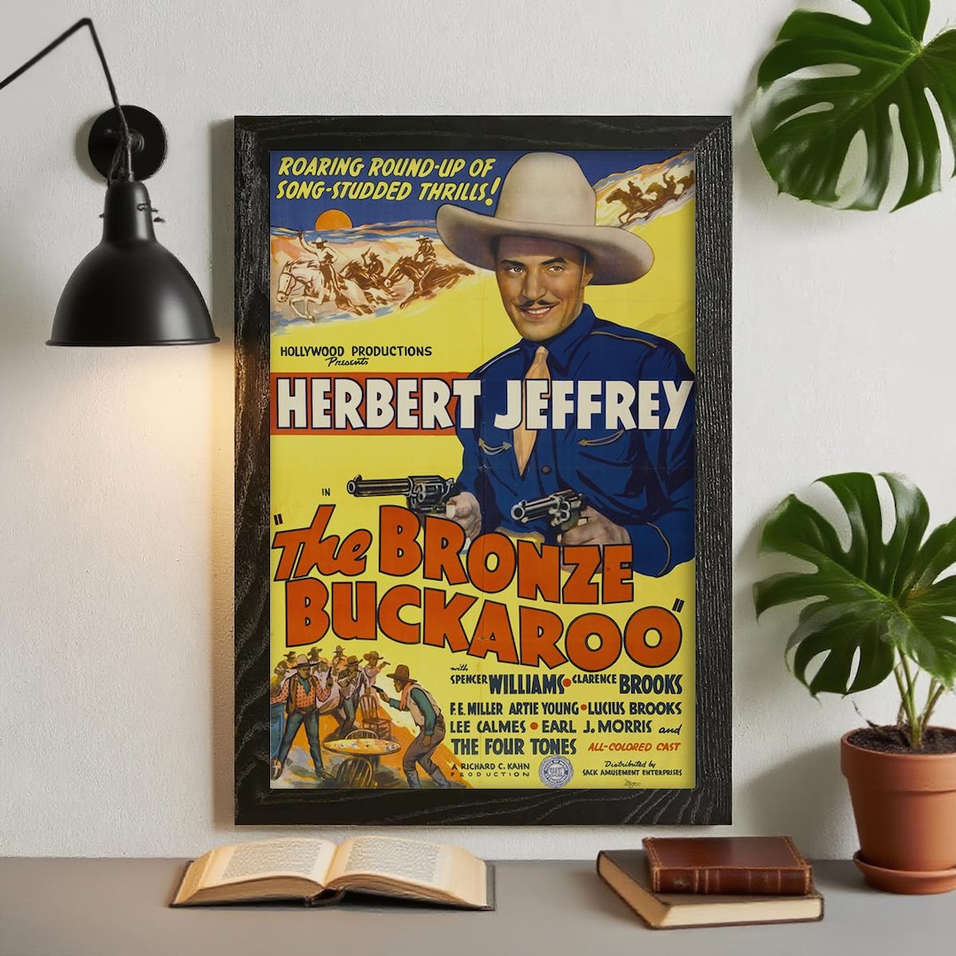 The Bronze Buckaroo Vintage Western Movie Poster, HD Canvas Print ...