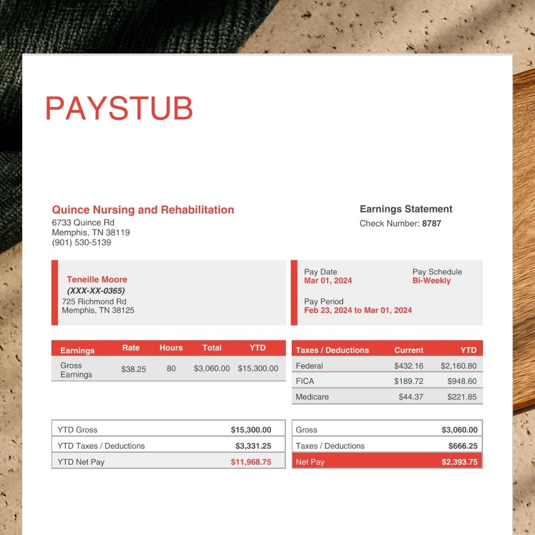 Employee Payslip | Salary Slip | Paystub | USA Payslip | UK Payslip - Editable PDF Template 2025 ...
