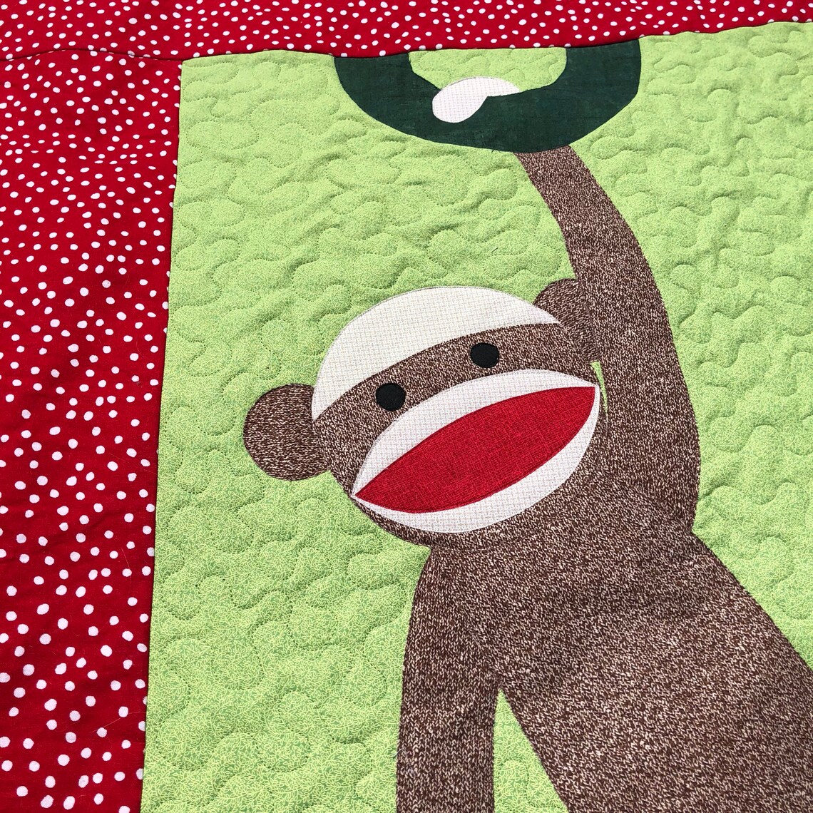 Sock Monkey Baby or Kid Quilt - Etsy