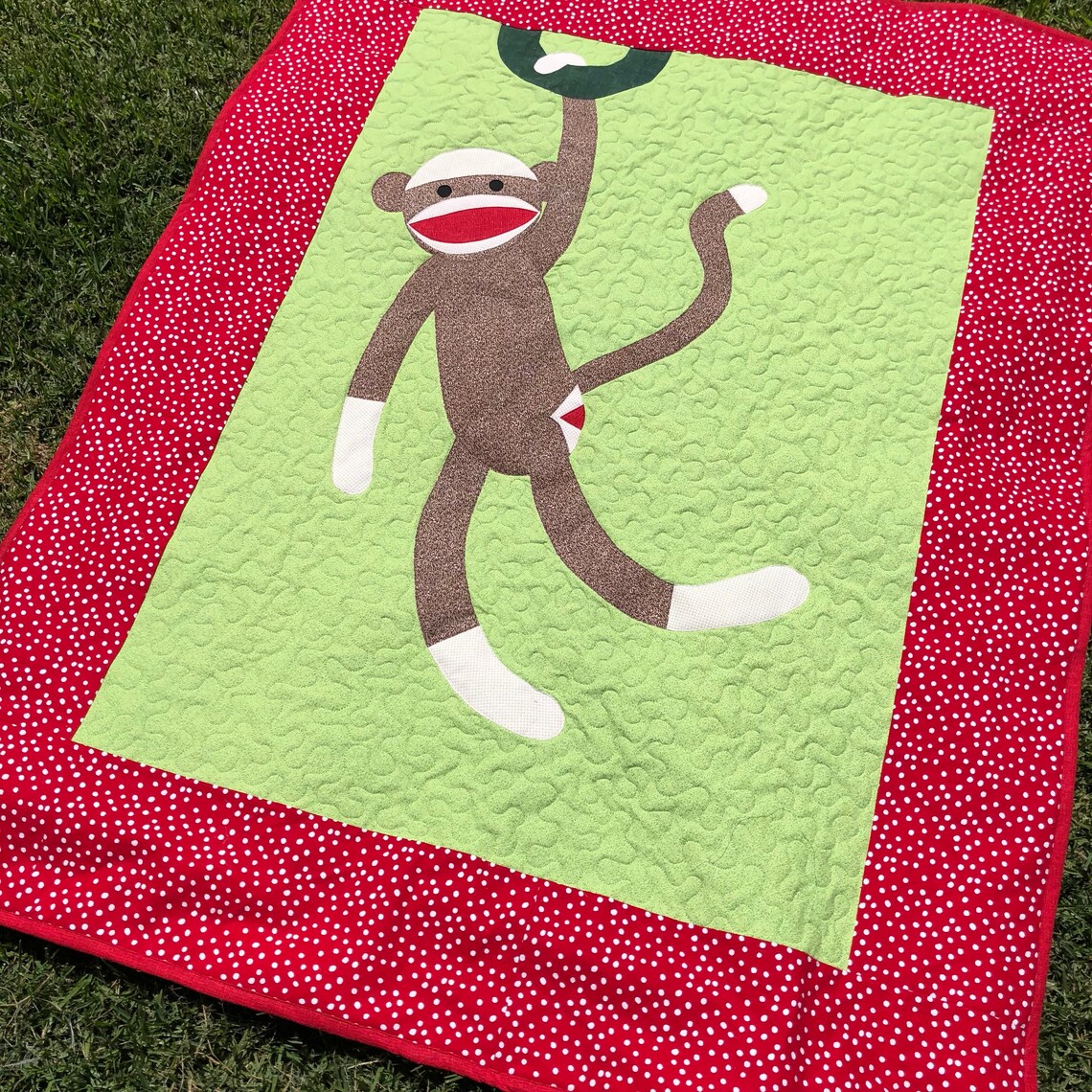 Sock Monkey Baby or Kid Quilt - Etsy