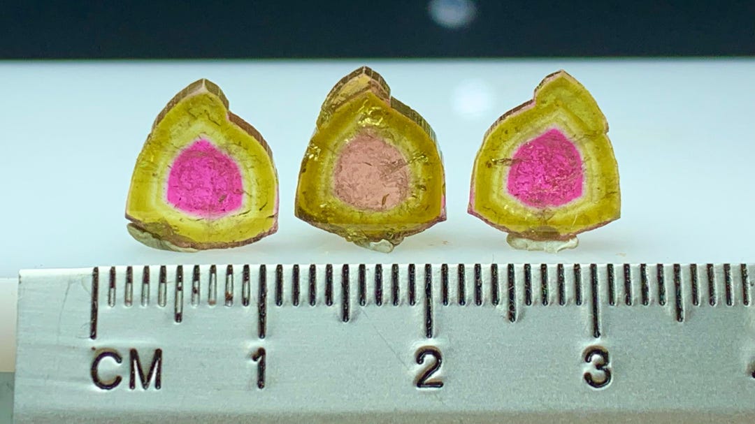 9.70 Ct Well Polished Watermelon Tourmaline Pairs Slices From ...