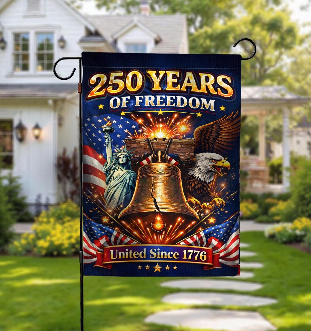 250 Years of Freedom Garden Flag, Patriotic American Flag 1776, 4th of ...