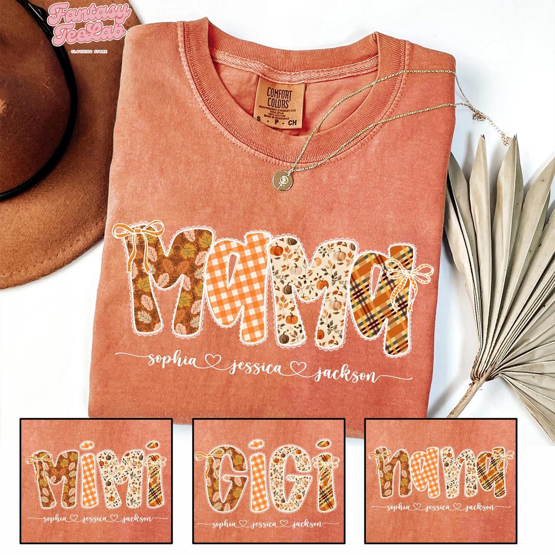 Custom Preppy Floral Fall Mama Shirt, Fall Pumpkin Shirt, Pumpkin Lace ...
