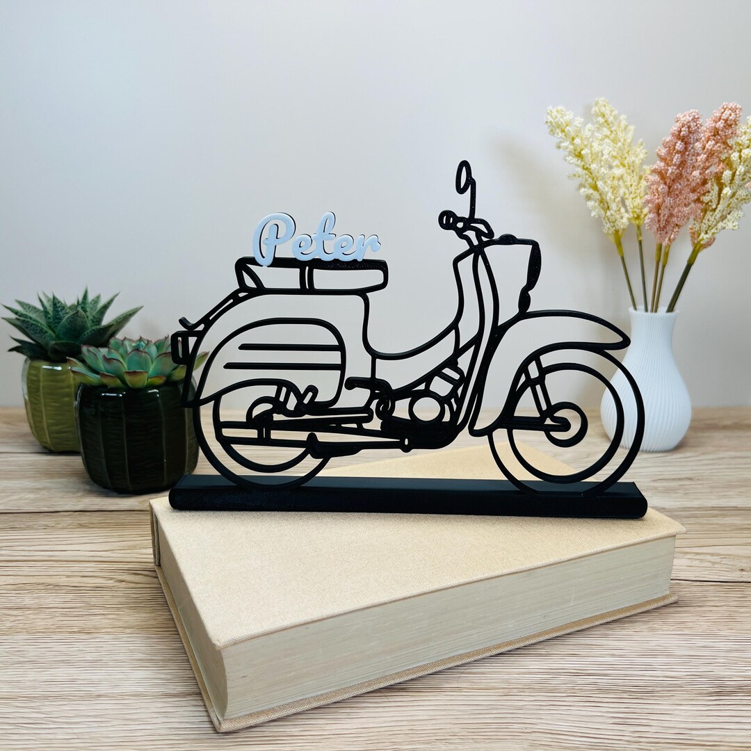 Personalized Simson Schwalbe Gift | Custom Moped Sculpture | Minimalist ...