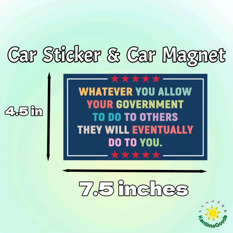 Retro Bold Anti-authoritarian|bumper Sticker and Magnet|civil Liberties ...
