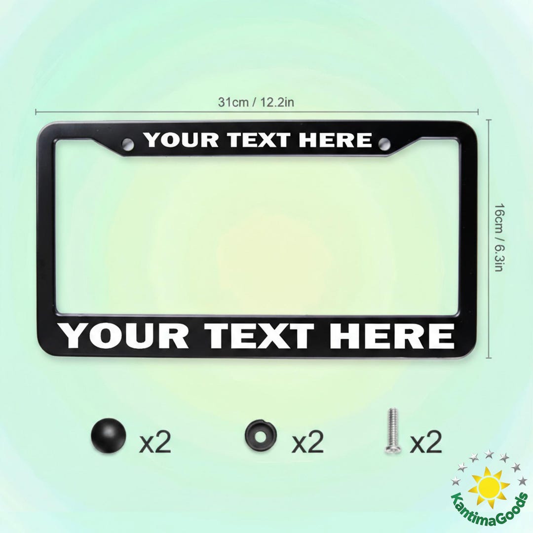 Custom License Plate Frame,personalized License Plate Frame for Car ...