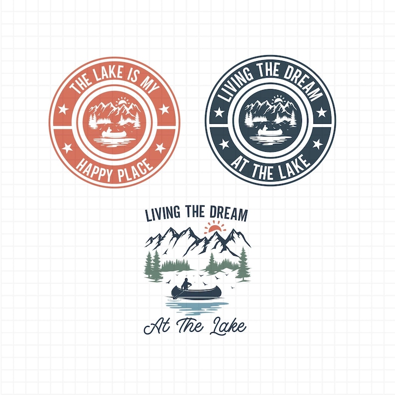 Lake Life SVG Bundle: Mountain & Nature Designs (digital Download, 11 ...