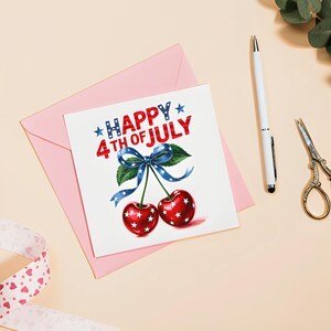4th of July Coquette Cherries PNG | Patriotic Cherry Clipart | Cherry ...