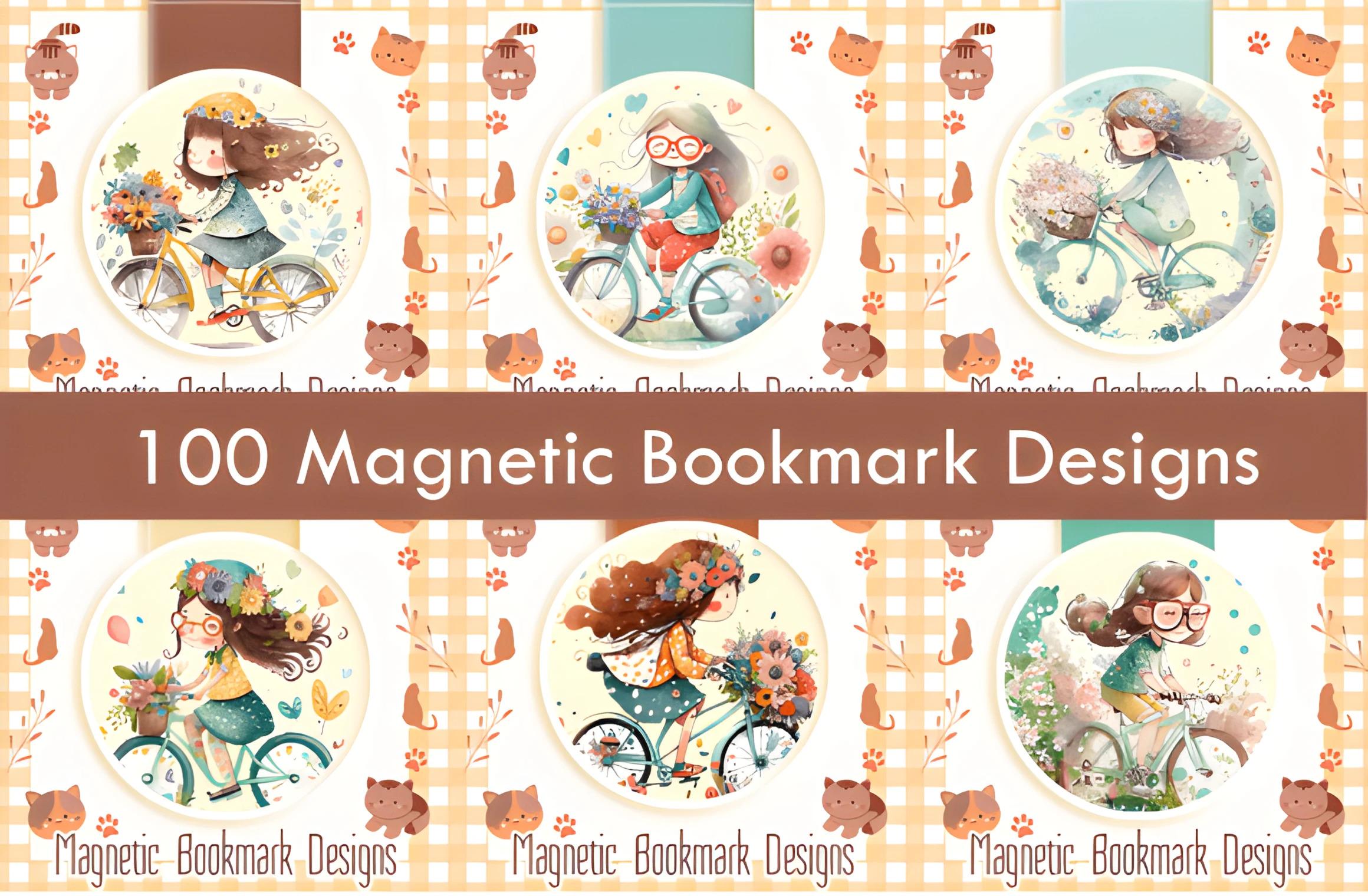 100 Magnetic Bookmark SVG Bundle | Digital Download | Bookmark Magnetic ...
