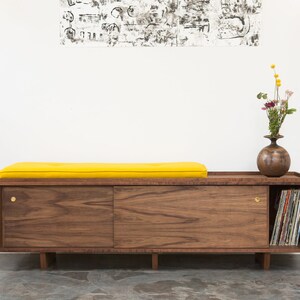 HIFI Vinyl Storage Bench With Sliding Doors - Etsy
