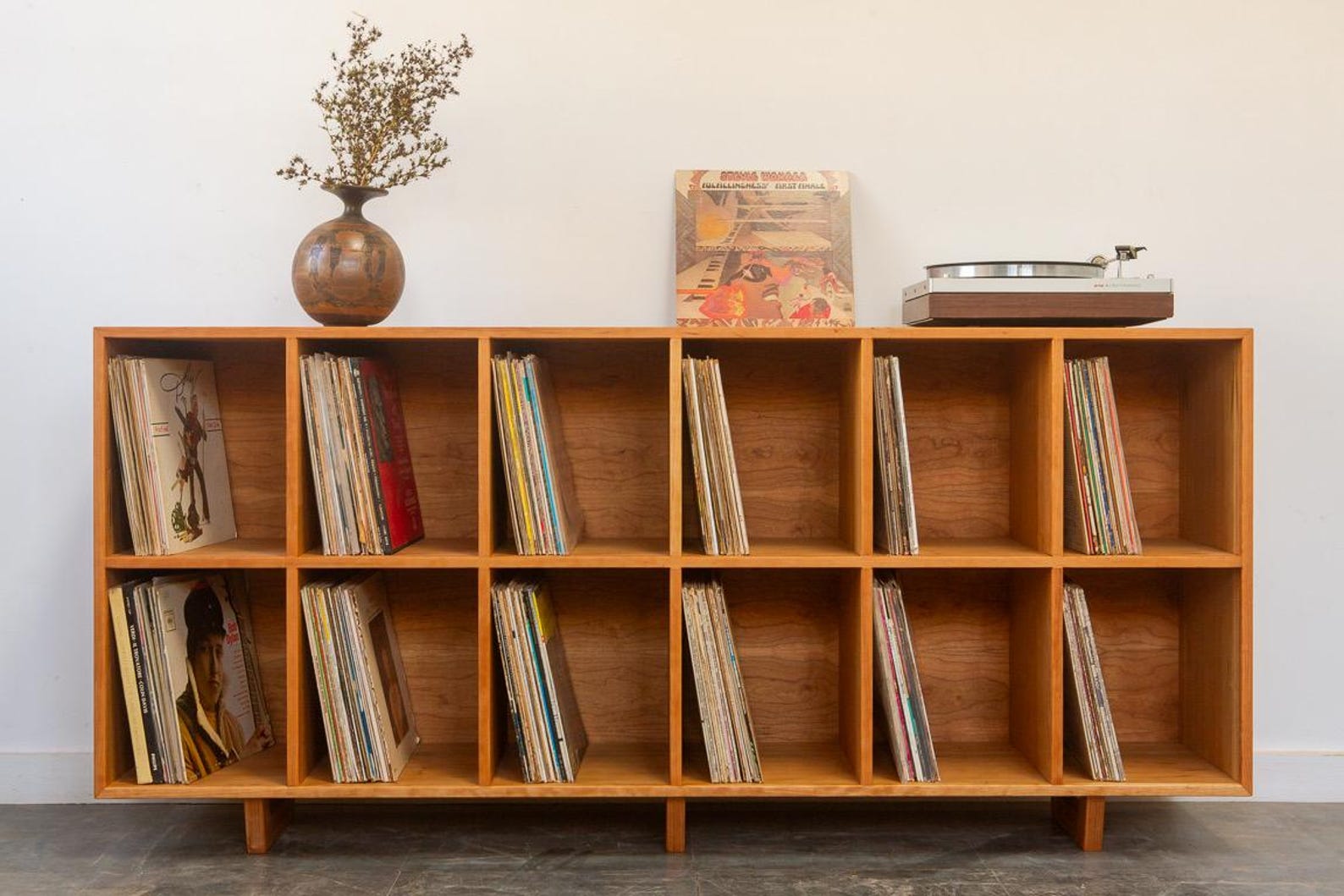 Hifi Double Decker Vinyl Storage Unit With Mid Century Modern Stylings ...