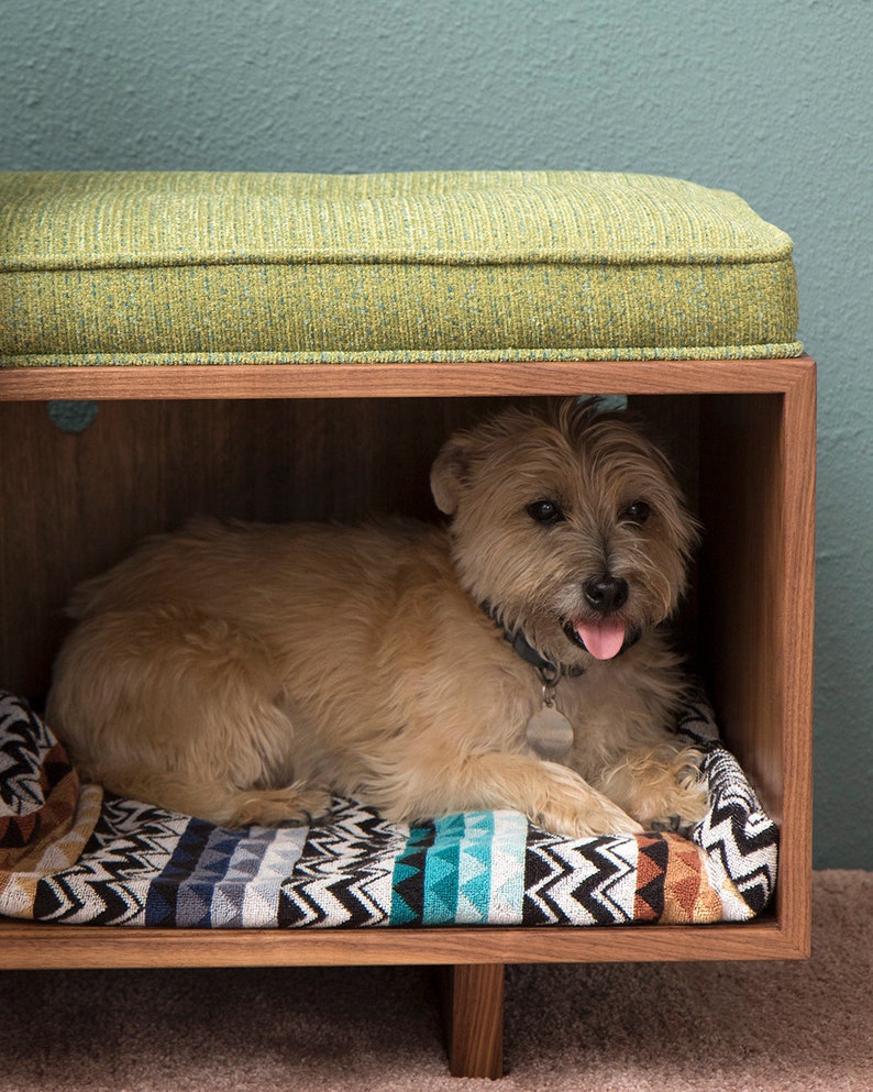 Mid Century Modern Inspired Dog Kennel and Bench | Etsy
