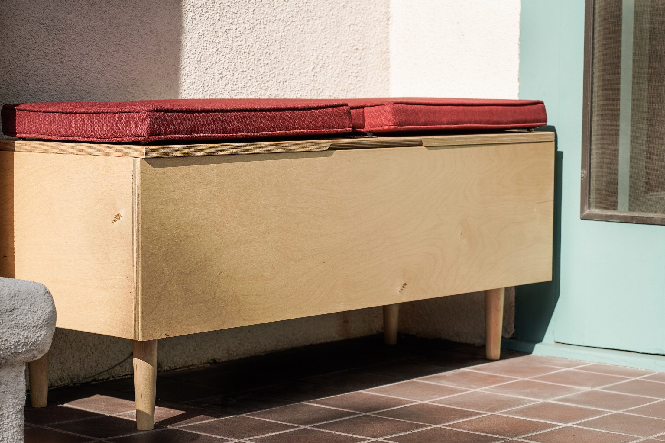 Porch storage/package delivery bench | Etsy