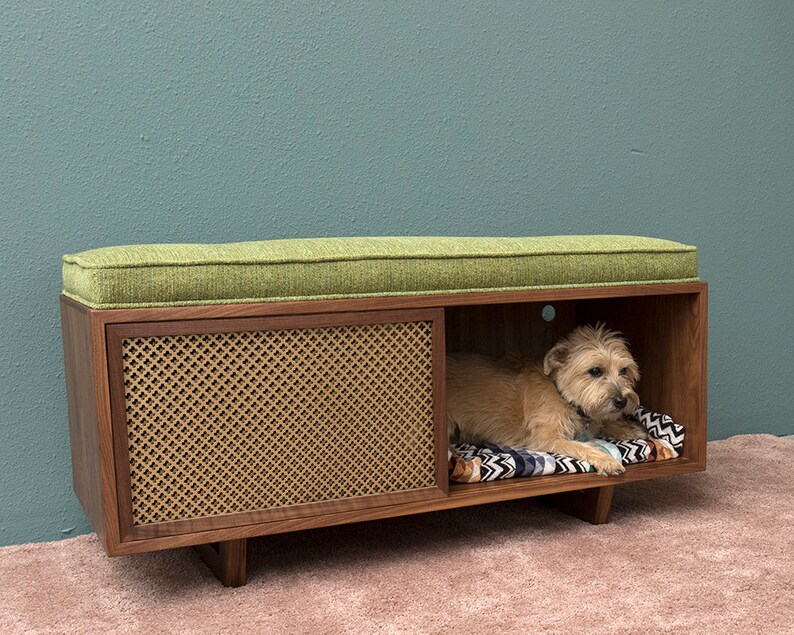 Mid Century Modern Inspired Dog Kennel and Bench | Etsy
